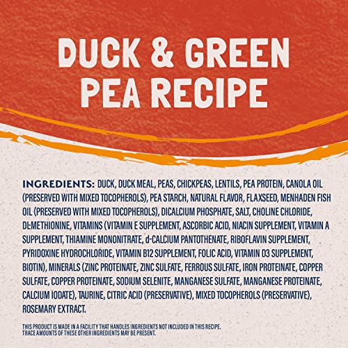 Natural Balance Limited Ingredient Adult Grain-Free Dry Cat Food, Reserve Duck & Green Pea Recipe, 10 Pound (Pack of 1)