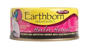 earthborn holistic harbor harvest grain free canned cat food, 5.5 oz, case of 24