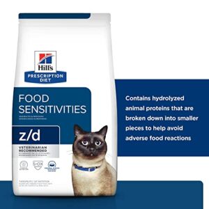 Hill's Prescription Diet z/d Skin/Food Sensitivities Dry Cat Food, Veterinary Diet, 4 lb. Bag