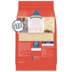 Blue Buffalo Wilderness High-Protein, Grain-Free Natural Dry Food for Adult Cats, Weight and Hairball Control, Chicken, 5-lb. Bag