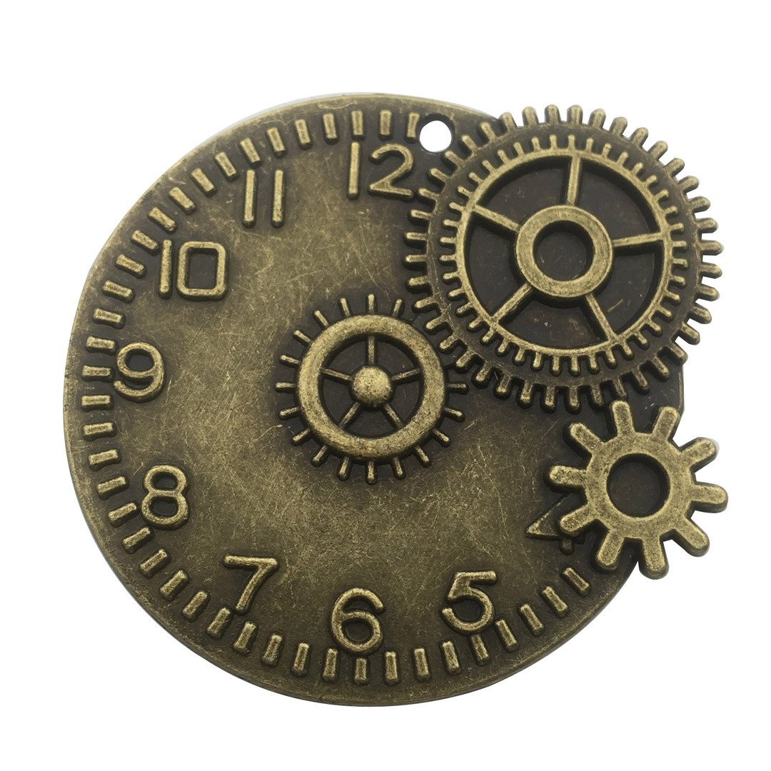 30pcs Antique Bronze Mix Skeleton Steampunk Clock Face Watch Gear Cog Wheel Pendant Charms Jewelry Making DIY Steampunk Gear Pendant Charms Wholesale (M071)