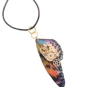 Colorful Butterfly wing design Steampunk fashion victorian necklace jewelry