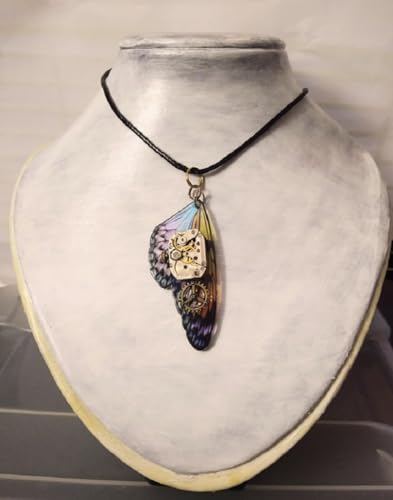 Colorful Butterfly wing design Steampunk fashion victorian necklace jewelry