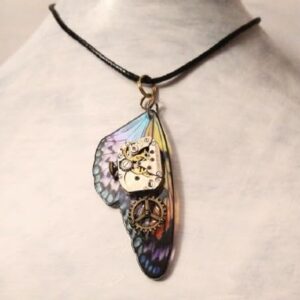 Colorful Butterfly wing design Steampunk fashion victorian necklace jewelry