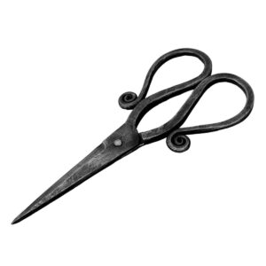 hand forged spiral medieval scissor wrought iron handmade vintage scissor blacksmith craft scissor for classic look black antique finish heavy duty sharp scissor by living ideas