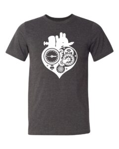 steampunk heart shirt, steampunk art shirt, anatomical heart shirt, biopunk heart shirt, cool gift for friend, scrap heart shirt