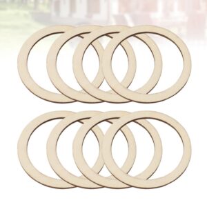 Ciieeo 50pcs Wreath Frames Unfinished Wood Pieces Rings Shape Round Wood Linking Rings Wooden Pieces for Floral Craft DIY Craft Making