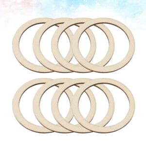 Ciieeo 50pcs Wreath Frames Unfinished Wood Pieces Rings Shape Round Wood Linking Rings Wooden Pieces for Floral Craft DIY Craft Making