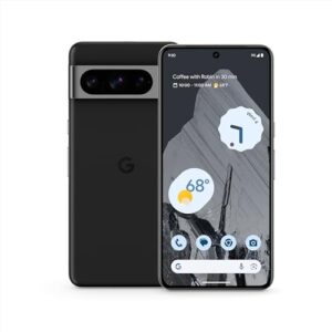 google pixel 8 pro - unlocked android smartphone with telephoto lens and super actua display - 24-hour battery - obsidian - 128 gb