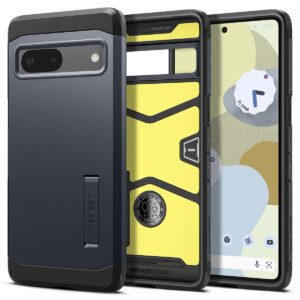 spigen tough armor case compatible with google pixel 7 - metal slate