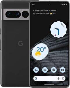 google pixel 7 pro 5g 128gb 12gb ram 24-hour battery factory unlocked for gsm carriers global version - obsidian (renewed), black