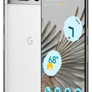 Google Pixel 7 Pro 5G 128GB 12GB RAM 24-Hour Battery Factory Unlocked for GSM Carriers Global Version - Snow (Renewed)