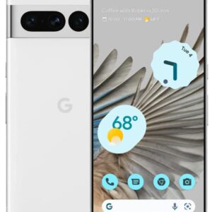 Google Pixel 7 Pro 5G 128GB 12GB RAM 24-Hour Battery Factory Unlocked for GSM Carriers Global Version - Snow (Renewed)