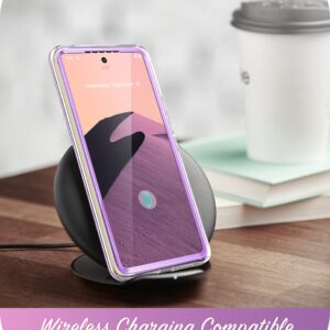 i-Blason Cosmo for Google Pixel 7 Case with Built-in Screen Protector [Support Wireless Charging] Slim Full-Body Stylish Shockproof Anti-Scratch Protective Phone Case for Pixel 7 (2022), Purple