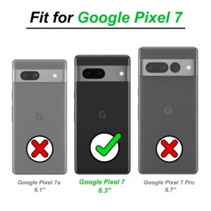 Gritup Pixel 7 Case, Google Pixel 7 Case with HD Screen Protector, Shockproof Google Pixel 7 Phone Case with 360° Magnetic Ring Holder Kickstand Phone Case for Google Pixel 7 (2-Black)