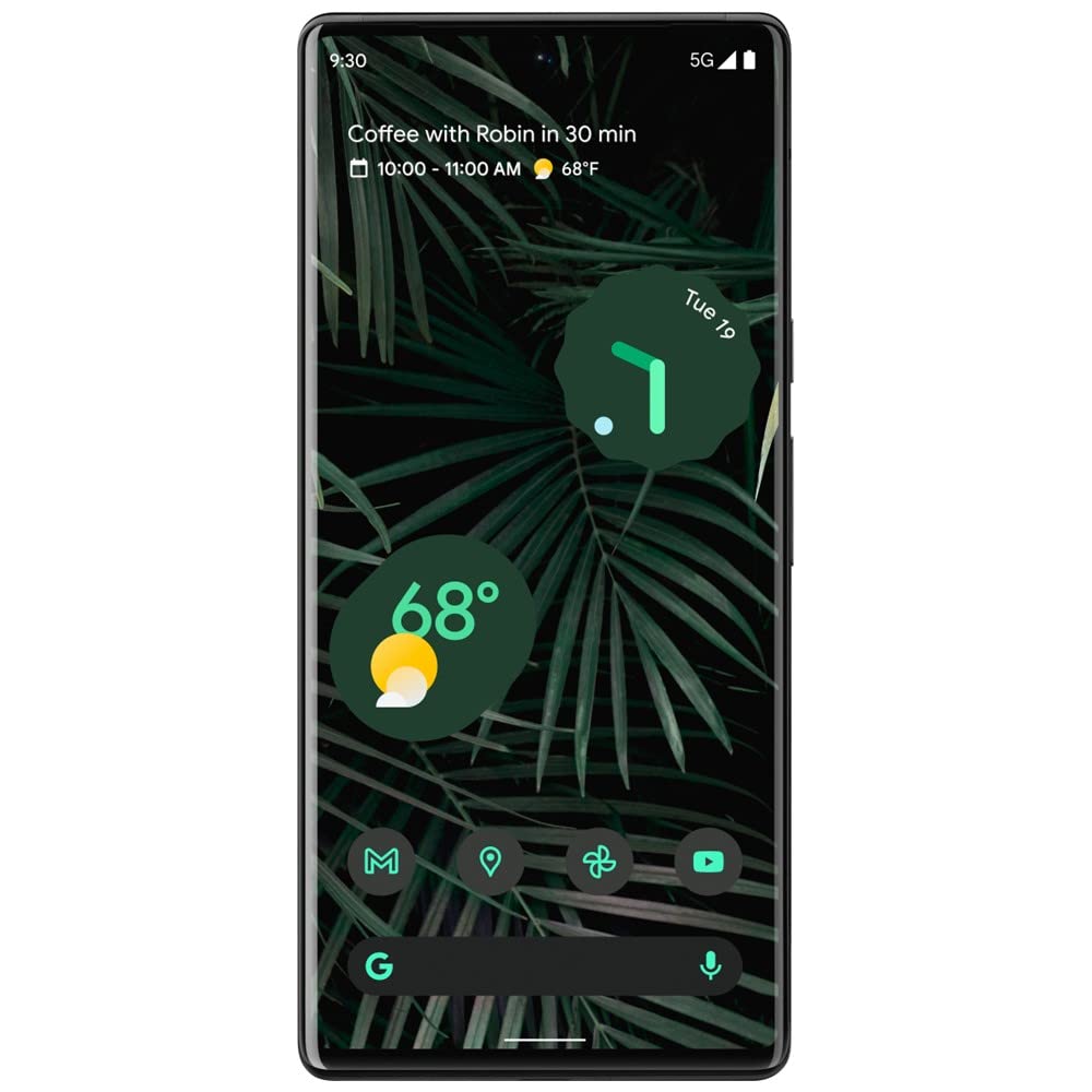 Google Pixel 6 Pro 5G (128GB) 6.71" AMOLED 120Hz, 4K Camera (GSM Unlocked for T-Mobile, AT&T, Global) International Model (Black) (Renewed)