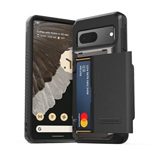 vrs design damda glide pro phone case for pixel 7, sturdy semi auto wallet [4 cards] case compatible for pixel 7 case (2022)