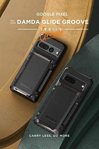 VRS DESIGN Damda Glide Pro Phone Case for Pixel 7, Sturdy Semi Auto Wallet [4 Cards] Case Compatible for Pixel 7 Case (2022)