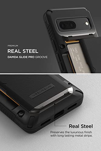 VRS DESIGN Damda Glide Pro Phone Case for Pixel 7, Sturdy Semi Auto Wallet [4 Cards] Case Compatible for Pixel 7 Case (2022)