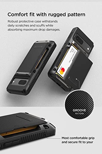 VRS DESIGN Damda Glide Pro Phone Case for Pixel 7, Sturdy Semi Auto Wallet [4 Cards] Case Compatible for Pixel 7 Case (2022)