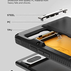 VRS DESIGN Damda Glide Pro Phone Case for Pixel 7, Sturdy Semi Auto Wallet [4 Cards] Case Compatible for Pixel 7 Case (2022)