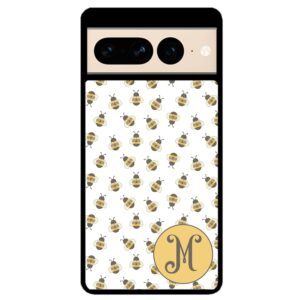 honey bumble bee personalized black rubber phone case compatible with google pixel 8 pro, 8a, 8, 7a, 7, pixel 7 pro, 6a, pixel 6 pro, 6, 5, 4a 5g, 4a 4g, 4, 4 xl, 3a, 3a xl, 3, 3 xl, 2 xl, 2