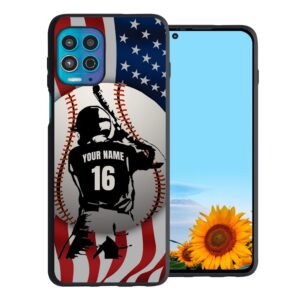 Personalized Baseball Player Name Number America Flag Design Rubber Cover Phone Case for Google Pixel 4/4A/4XL/5/5XL/6/6 PRO/7/7 Pro Custom Baseball Phone case