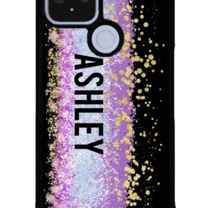 Unicorn Teal Purple Pink Gold Splash Personalized Black Rubber Phone Case Compatible With Google Pixel 8 Pro, 8a, 8, 7a, 7, Pixel 7 Pro, 6a, Pixel 6 Pro, 6, 5, 4a 5G, 4a 4G, 4, 4 XL, 3a, 3a