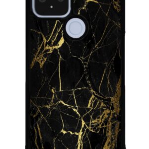 Black and Gold Marble Black Rubber Phone Case Compatible With Google Pixel 8 Pro, 8a, 8, 7a, 7, Pixel 7 Pro, 6a, Pixel 6 Pro, 6, 5, 4a 5G, 4a 4G, 4, 4 XL, 3a, 3a XL, 3, 3 XL, 2 XL, 2