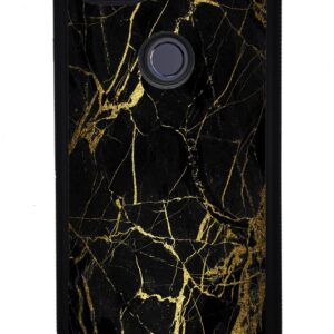 Black and Gold Marble Black Rubber Phone Case Compatible With Google Pixel 8 Pro, 8a, 8, 7a, 7, Pixel 7 Pro, 6a, Pixel 6 Pro, 6, 5, 4a 5G, 4a 4G, 4, 4 XL, 3a, 3a XL, 3, 3 XL, 2 XL, 2