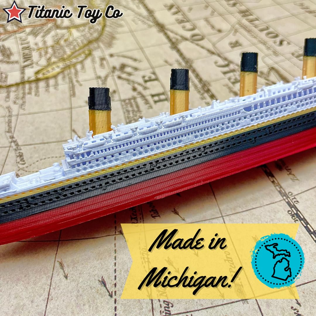 TitanicToyCo RMS Titanic Model Ship or Britannic or Olympic 8" Assembled Titanic Toys For Kids, Historically Accurate Titanic Toy, Titanic Ship, Titanic Cake Topper, Toy Ships, Titanic Boat