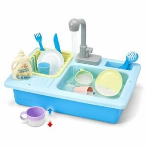 exec-u-gift pretend play sink set pretend kitchen sink and dishwashing playset plastic diner and playhouse st a