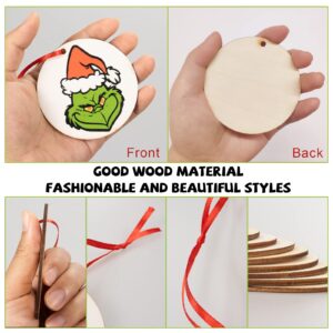 AMZFAVOR 10Pcs Christmas Tree Ornaments Set - 2023 Funny Christmas Decorations Wood Hanging Tree Ornaments for Christmas Holiday Tree Home Decoration