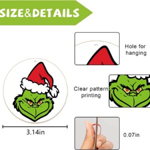 AMZFAVOR 10Pcs Christmas Tree Ornaments Set - 2023 Funny Christmas Decorations Wood Hanging Tree Ornaments for Christmas Holiday Tree Home Decoration