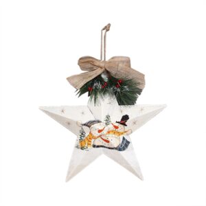 qaziuy christmas tree decorations diy christmas ornaments christmas art five pointed star snowman christmas tree hanging ornaments door hanging ornaments