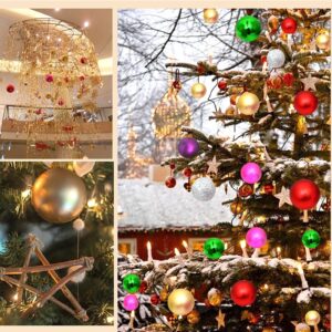 Christmas Ball Ornaments Set Christmas Tree DecorationsShatterproof Large Candy Gold Plastic Holiday Xmas Hanging Ornament for Christmas Tree Outdoor Indoor Gifts Deals