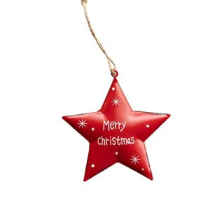 qaziuy christmas ornaments 2023 funny hanging ornaments clearance christmas decorative pendant christmas tree decorative pendant star snow christmas tree red white