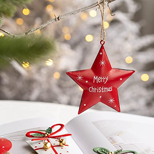 QAZIUY Christmas Ornaments 2023 Funny Hanging Ornaments Clearance Christmas Decorative Pendant Christmas Tree Decorative Pendant Star Snow Christmas Tree Red White