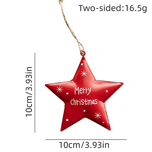 QAZIUY Christmas Ornaments 2023 Funny Hanging Ornaments Clearance Christmas Decorative Pendant Christmas Tree Decorative Pendant Star Snow Christmas Tree Red White