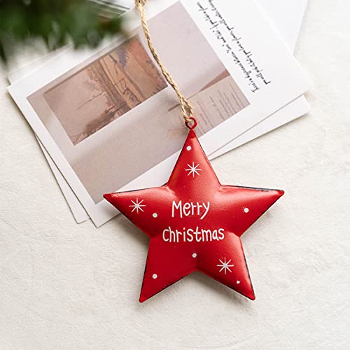 QAZIUY Christmas Ornaments 2023 Funny Hanging Ornaments Clearance Christmas Decorative Pendant Christmas Tree Decorative Pendant Star Snow Christmas Tree Red White