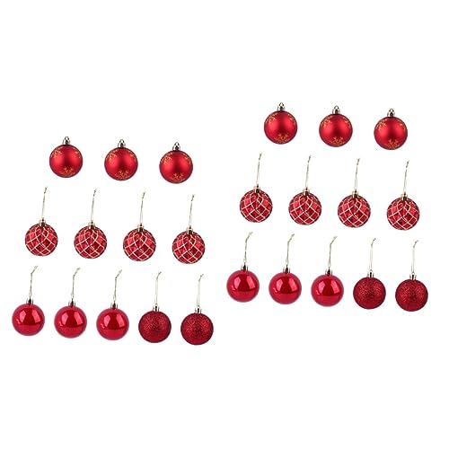 SEWACC 2 Sets 12 Pcs Christmas Balls Christmas Decor Christmas Baubles Christmas Tree Sequin Balls Fillable Balls Christmas Seasonal Hanging Ball Decorations Boxed Plastic Props