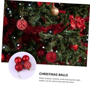 SEWACC 2 Sets 12 Pcs Christmas Balls Christmas Decor Christmas Baubles Christmas Tree Sequin Balls Fillable Balls Christmas Seasonal Hanging Ball Decorations Boxed Plastic Props