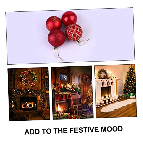 SEWACC 2 Sets 12 Pcs Christmas Balls Christmas Decor Christmas Baubles Christmas Tree Sequin Balls Fillable Balls Christmas Seasonal Hanging Ball Decorations Boxed Plastic Props