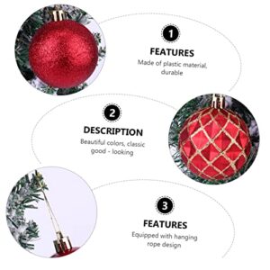 SEWACC 2 Sets 12 Pcs Christmas Balls Christmas Decor Christmas Baubles Christmas Tree Sequin Balls Fillable Balls Christmas Seasonal Hanging Ball Decorations Boxed Plastic Props