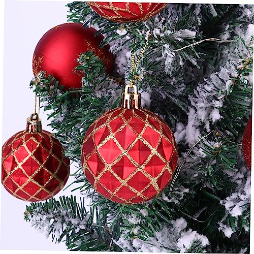 SEWACC 2 Sets 12 Pcs Christmas Balls Christmas Decor Christmas Baubles Christmas Tree Sequin Balls Fillable Balls Christmas Seasonal Hanging Ball Decorations Boxed Plastic Props