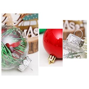 6cm/30pcs Christmas Ball Hanging Christmas Tree Decoration Transparent Ball Christmas Ball Set Party Party Decoration Giant Christmas Decorations (White, One Size)