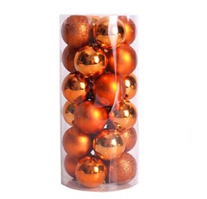 qaziuy 24pcs christmas ball ornaments mini shatterproof christmas tree decorations 1.57" 24pcs shiny and polshed glossy christmas tree ball ornaments decorations 1.5''