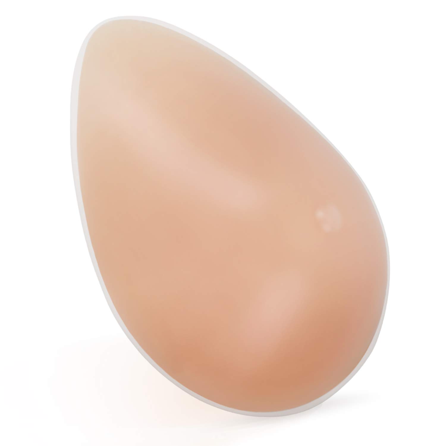 Vollence One Piece C+ Cup Teardrop Silicone Breast Forms Mastectomy Fake Boobs Bra Enhancer Inserts Concave Bra Pads - Nude