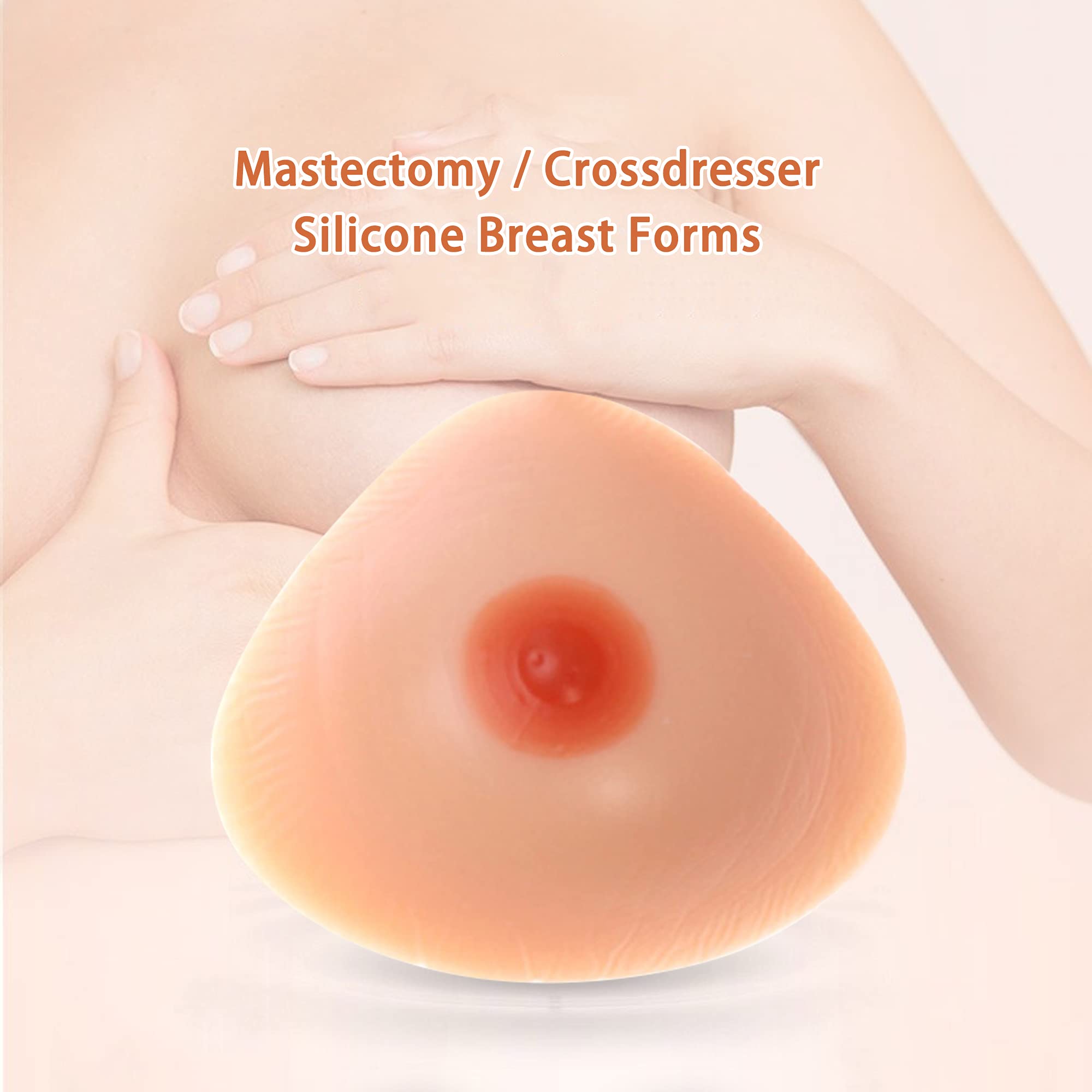 MaxTara Silicone Breast Forms Triangle Bra Enhancer Inserts Mastectomy Crossdress Cosplay C cup 800g/pair