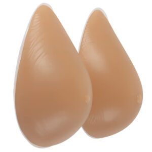 Vollence One Pair B+ Cup Teardrop Silicone Breast Forms Mastectomy Bra Enhancer Inserts Concave Bra Pads